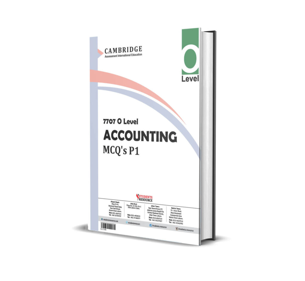 O Level Accounting 7707 Paper-1 MCQs Yearly | 2019-2023 | Ring Bind ...