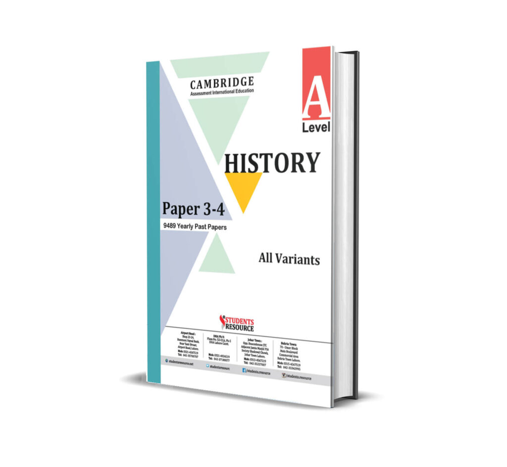 A Level History 9489 P3 & P4 Yearly | 2021-2023 | Ring Bind | Mark ...
