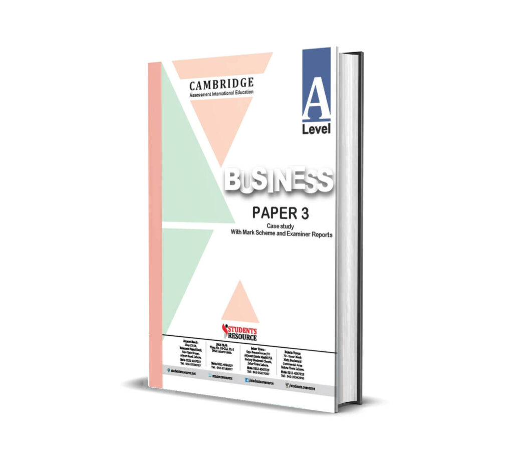 A Level Business 9609 Paper-3 Yearly | 2021-2024 | Ring Bind | Examiner ...