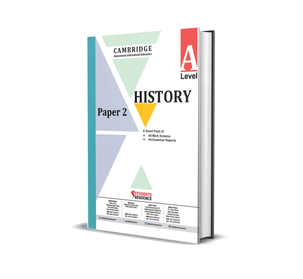 A Level History 9389 Paper 2 Yearly | 2017-2022 | Ring Bind | Mark ...