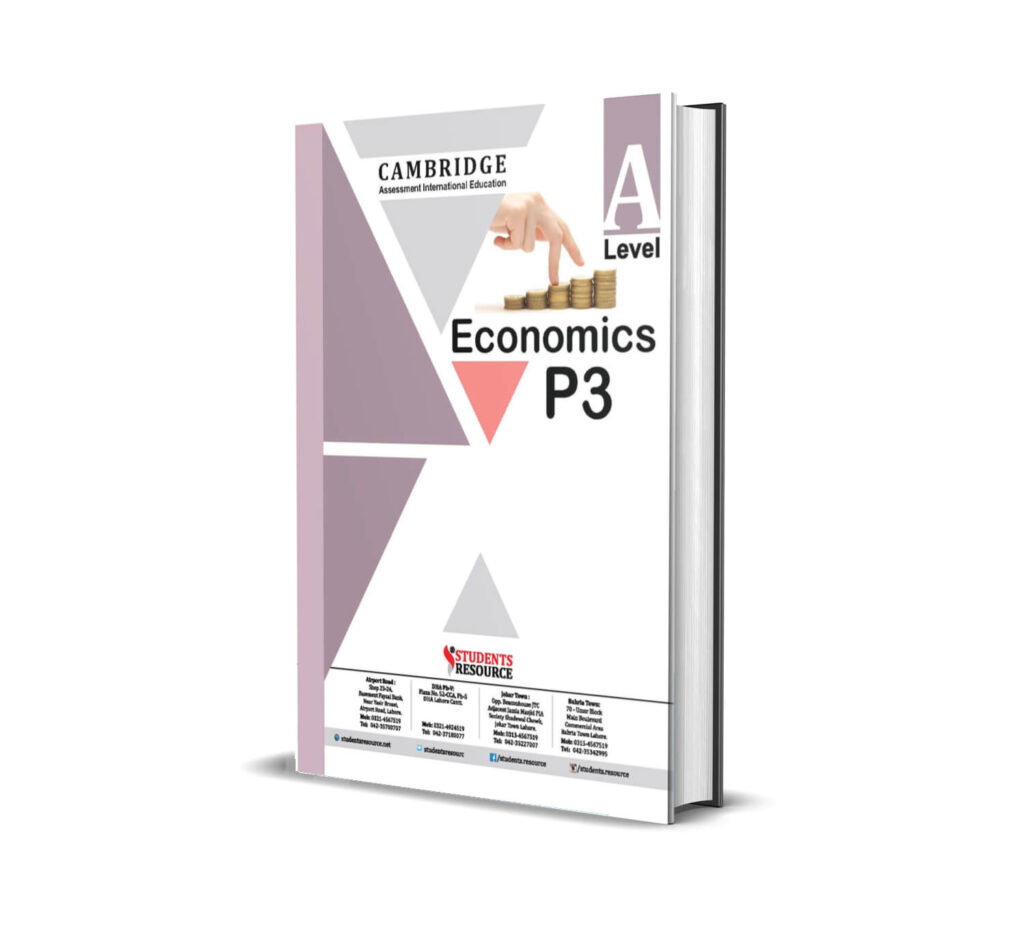 A Level Economics 9708 P3 | 2019-2024 | Ring Bind | Answer Keys – Hazir ...