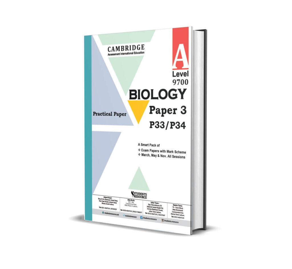 A Level Biology 9700 P3 Yearly (V33-V34) | Ring Bind | Mark Scheme ...