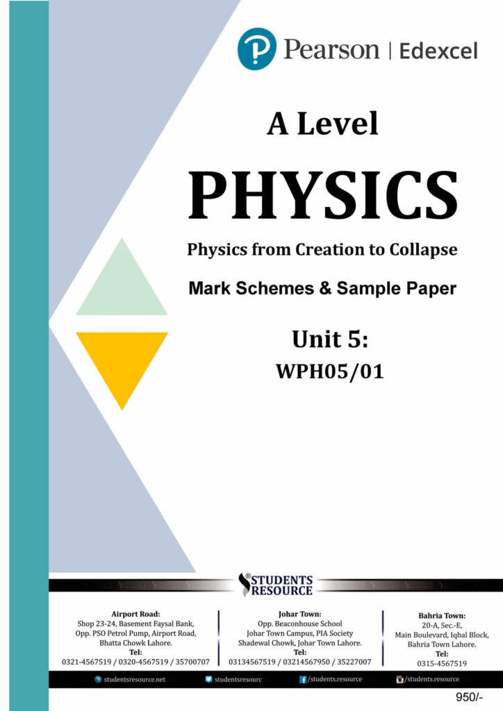 Pearson Edexcel IAL WPH05 Physics Unit 5 – Hazir Hay | Best Online Book ...