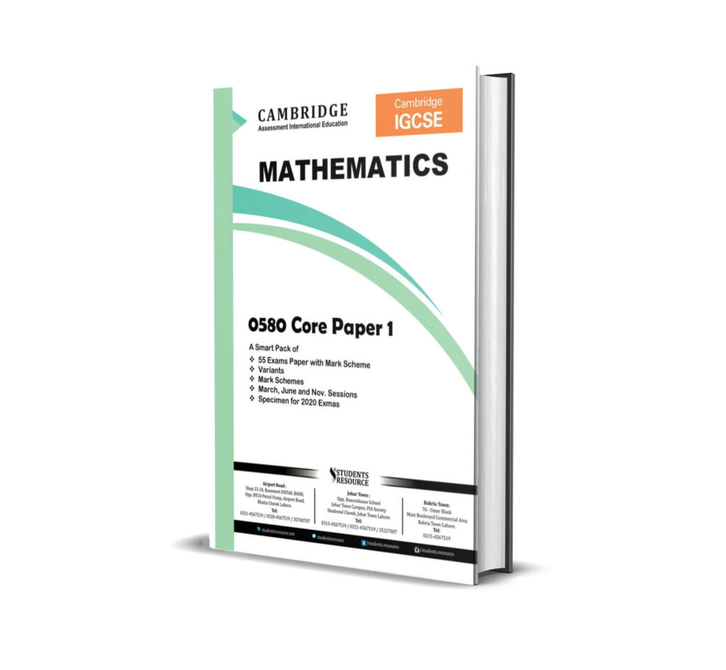 IGCSE Mathematics 0580 Paper 1 Yearly | All Variants | 2019-2024 | Mark Scheme | Ring Bind ...