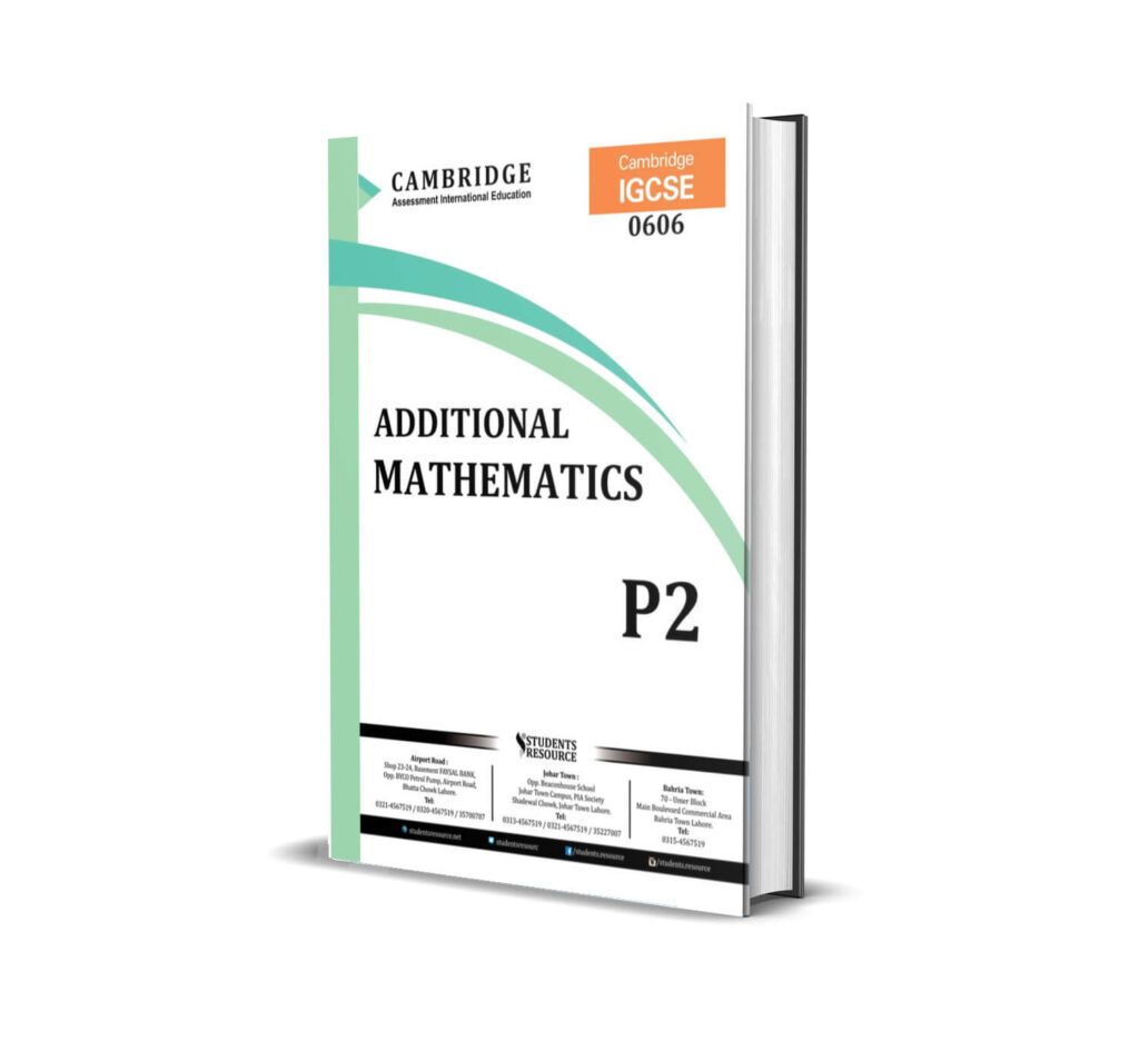 IGCSE Mathematics Additional 0606 Paper 2 Yearly | 2019-2024 | Ring Bind | All Variants - Hazir ...
