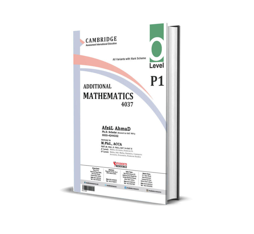 O Level Mathematics Additional 4037 Paper-1 Yearly | 2019-2023 | Ring ...