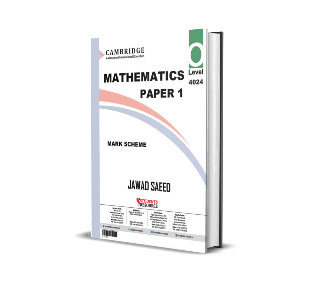 O Level Mathematics Yearly 4024 Paper-1 | 2019-2023 | Mark Scheme ...